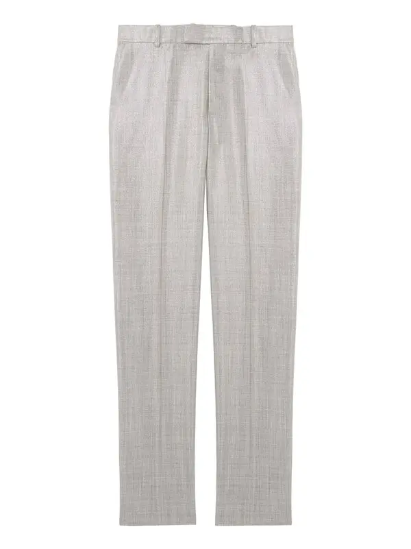 Alexander McQueen Metallic Tailored Trousers - Pale Gold