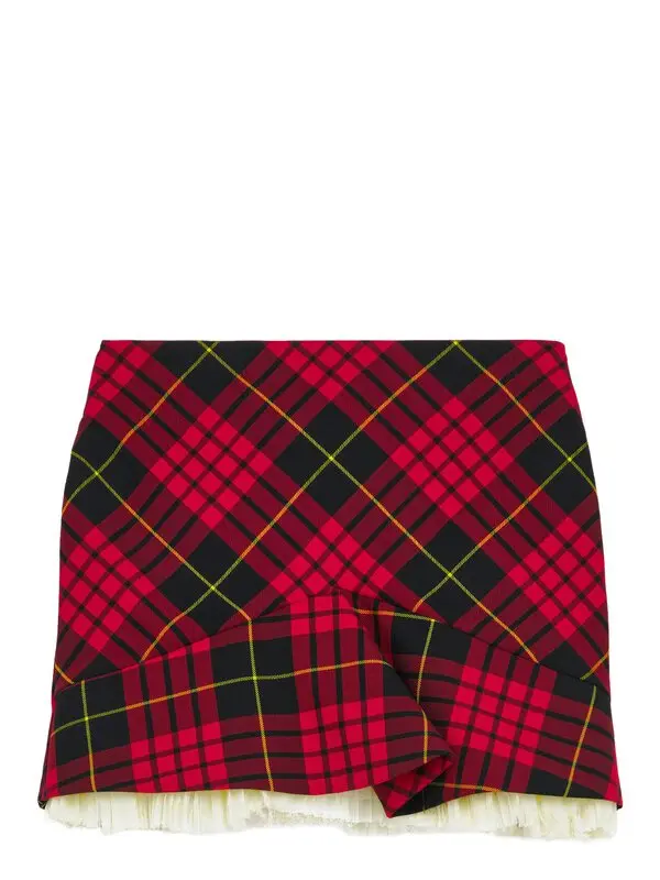 Alexander McQueen Kickback Mini Skirt - Red/black/yellow