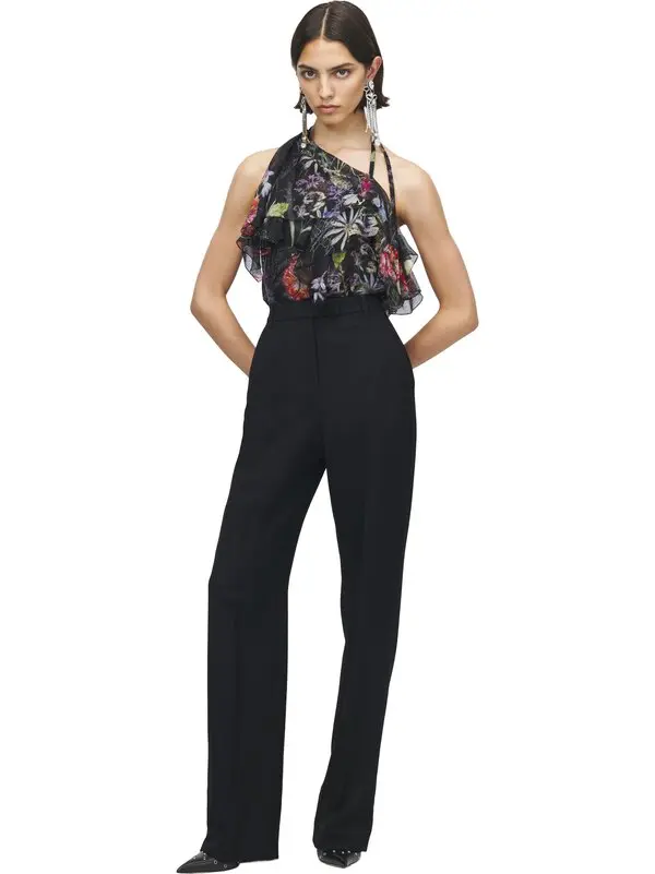 Alexander McQueen High-waisted Tailored Trousers - Black