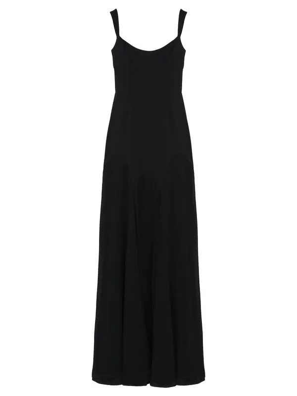 Alexander McQueen Satin Evening Dress - Black