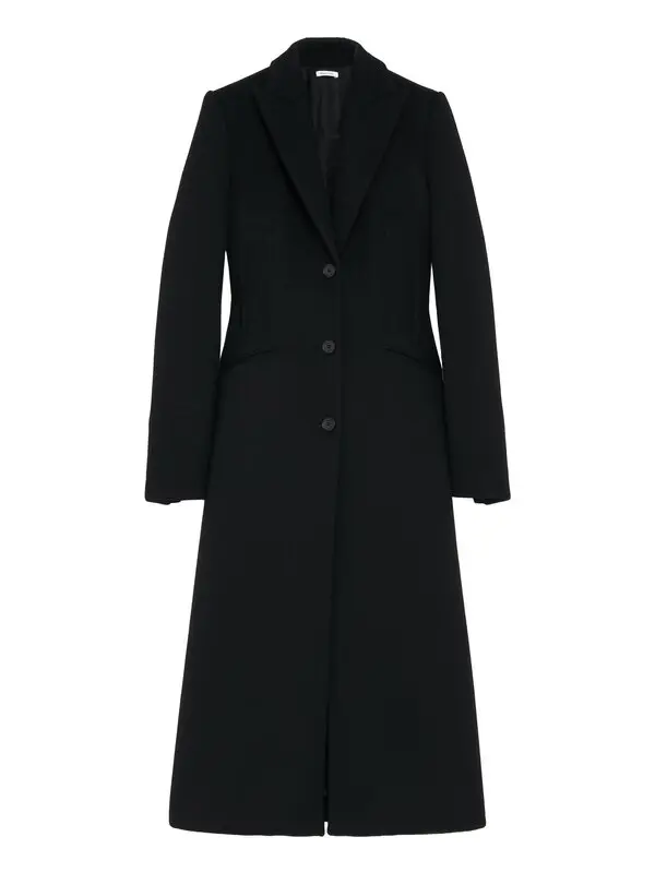 Alexander McQueen Wool Barathea Single-breasted Coat - Black