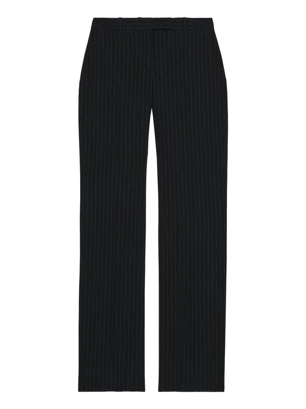Alexander McQueen Pinstriped Tailored Trousers - Black