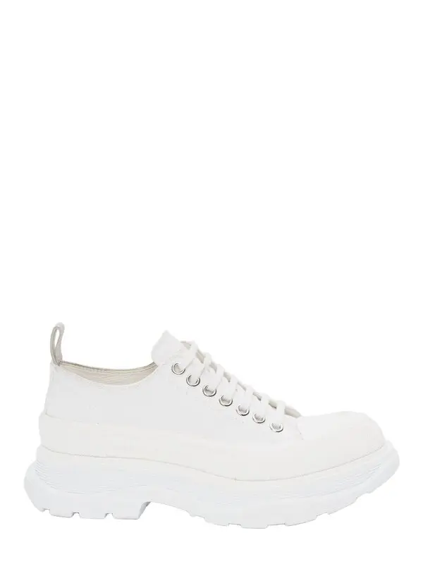 Alexander McQueen Tread Slick Lace-up Sneakers - White
