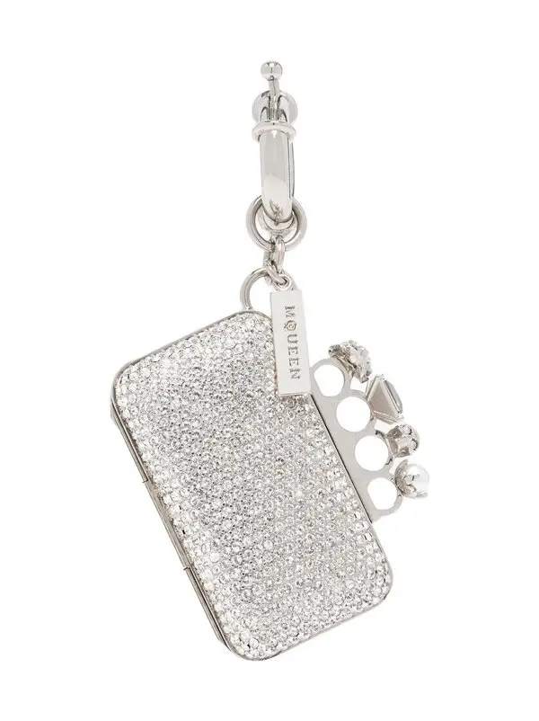 Alexander McQueen Knuckle Clutch Charm - Palladium