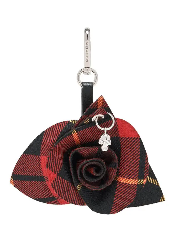 Alexander McQueen Rose Charm - Red/black/yellow