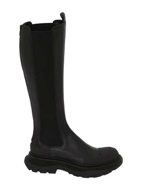 Alexander McQueen Slick Knee-high Boot - Black