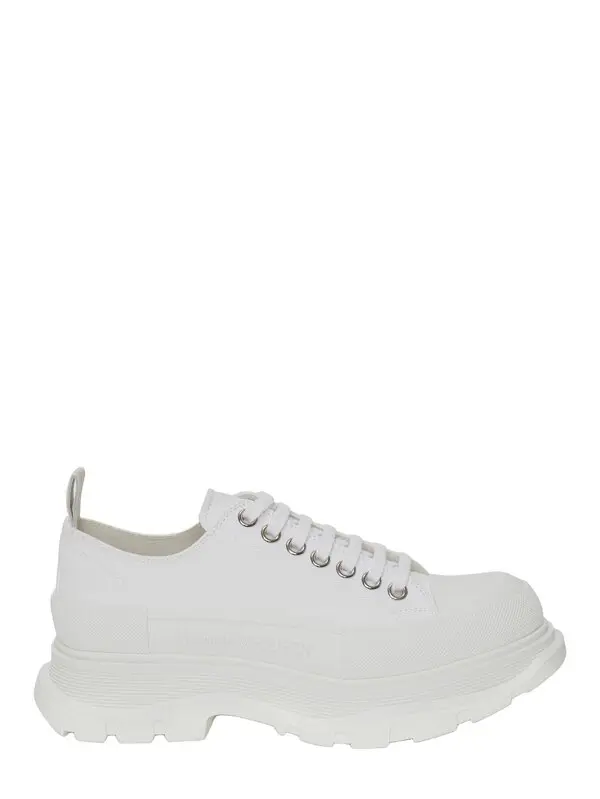 Alexander McQueen Tread Slick Lace-up Sneakers - White