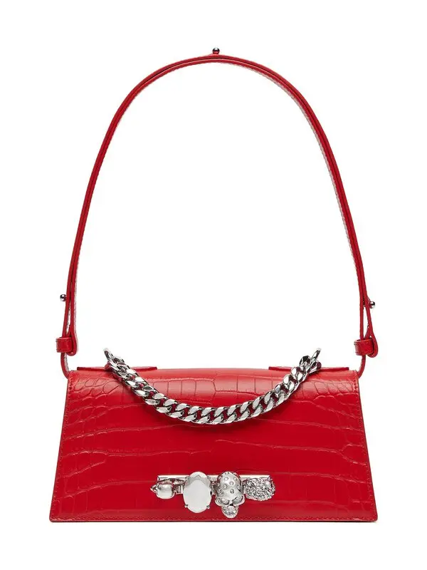 Alexander McQueen Jeweled Shoulder Bag - Red