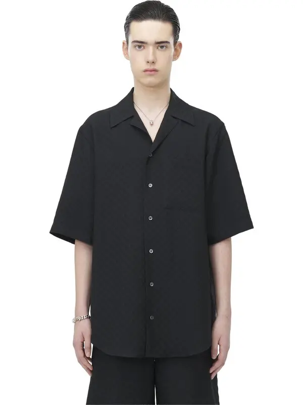 Alexander McQueen Skull Jacquard Shirt - Black