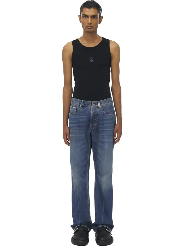 Alexander McQueen Straight Leg Jeans - Washed Blue