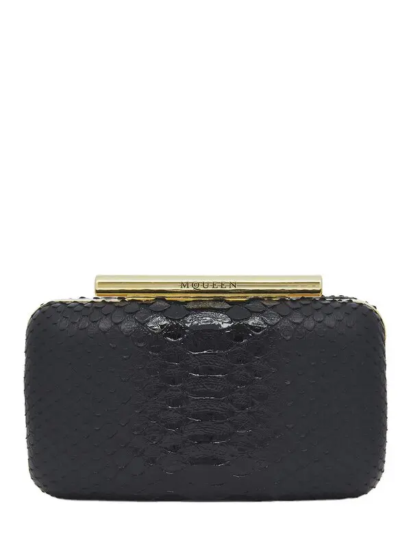 Alexander McQueen T-bar Box Clutch - Black