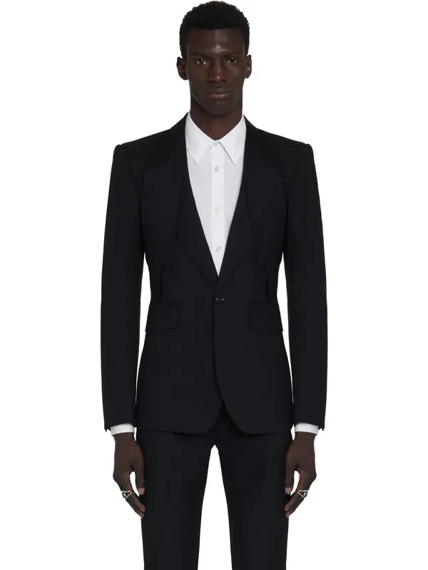 Alexander McQueen Reverse Lapel Single-breasted Jacket - Black