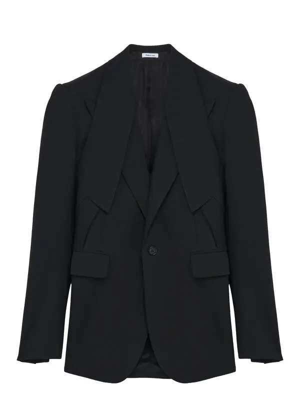 Alexander McQueen Reverse Lapel Single-breasted Jacket - Black