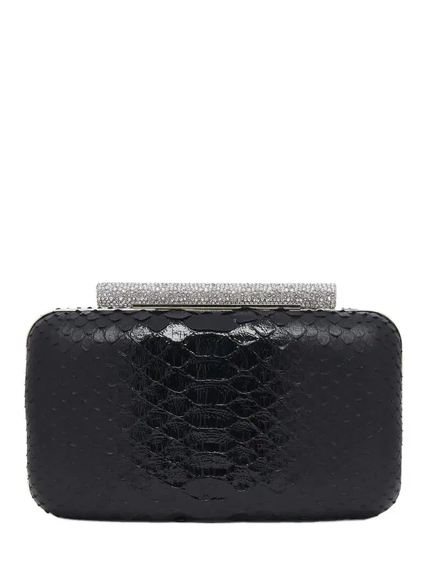 Alexander McQueen T-bar Box Clutch - Black