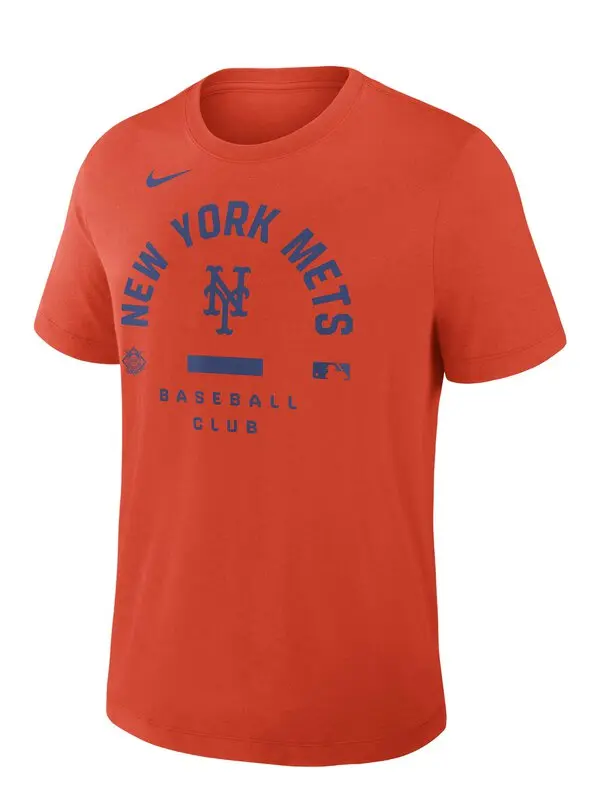 Nike New York Mets Authentic Collection Early Work Dri-fit Mlb T-shirt - Orange