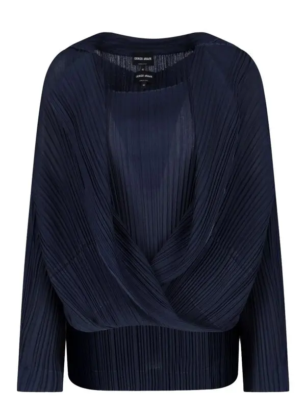 Giorgio Armani Pleated Twin-set - Blue