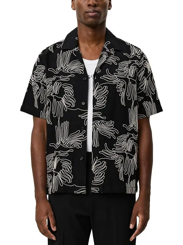 LES DEUX Liam Floral Shirt - Black