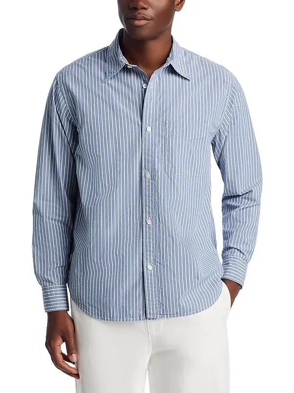 Madewell Long Sleeve Stripe Poplin Shirt - Shirting Stripe