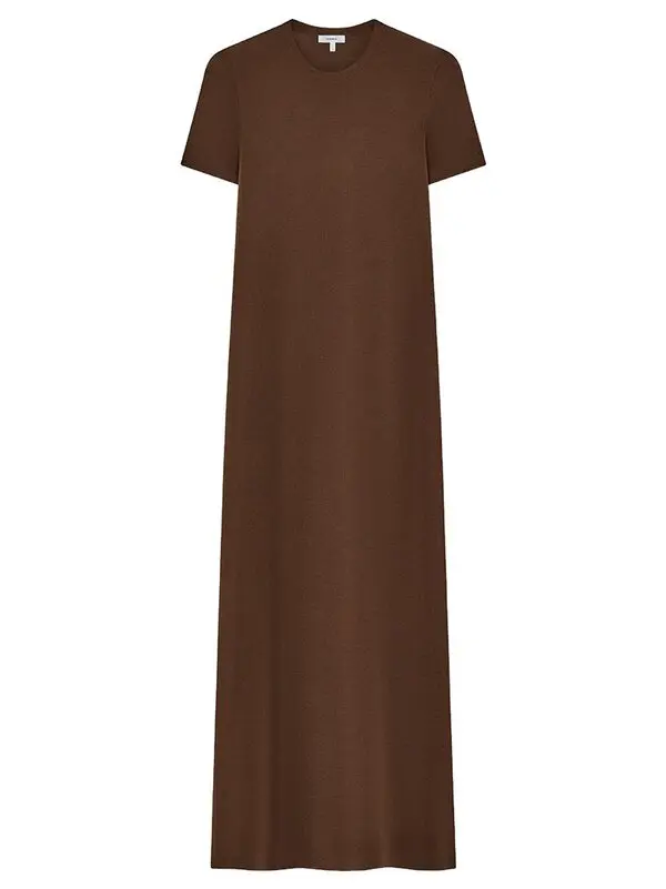 CASASOLA Georgia Compact Knit Dress - Brown