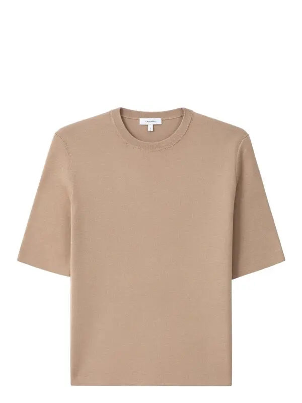 CASASOLA Eva Short-sleeve Top - Camel