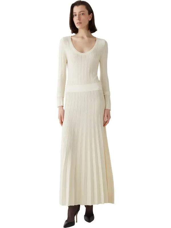 CASASOLA Mariacarla Pointelle Dress - Ivory