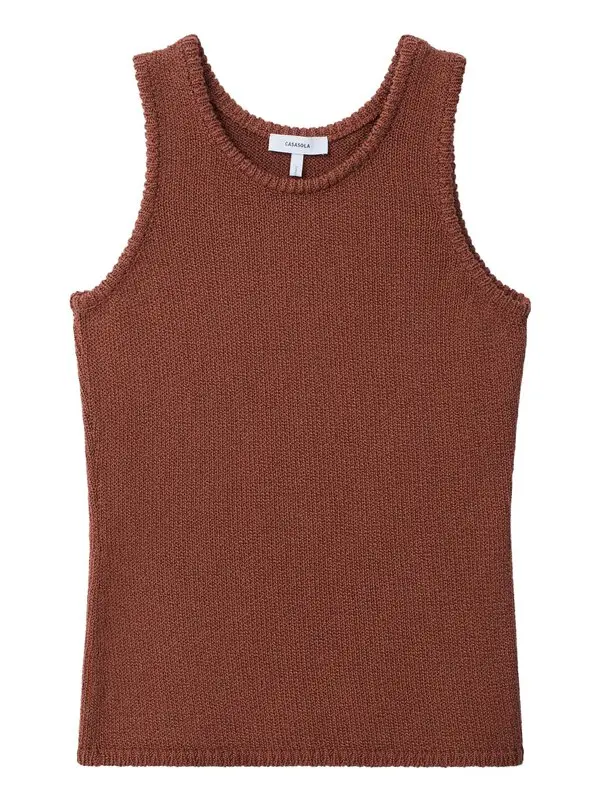 CASASOLA Carolina Tank Top - Brown