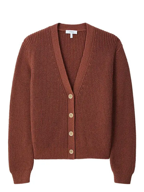 CASASOLA Aurora Cotton Cardigan - Brown