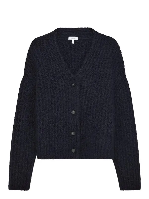 CASASOLA Bouclé Cardigan - Navy