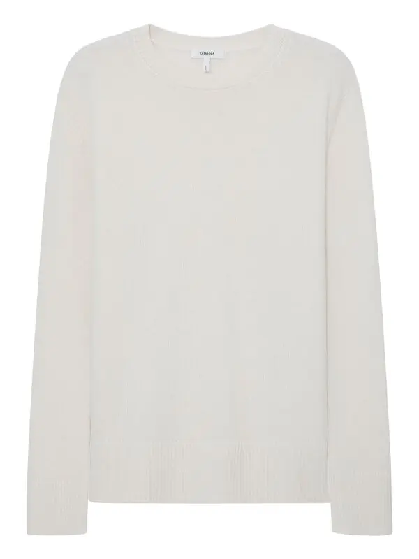 CASASOLA Maria Crewneck Cashmere Sweater - Tapioca