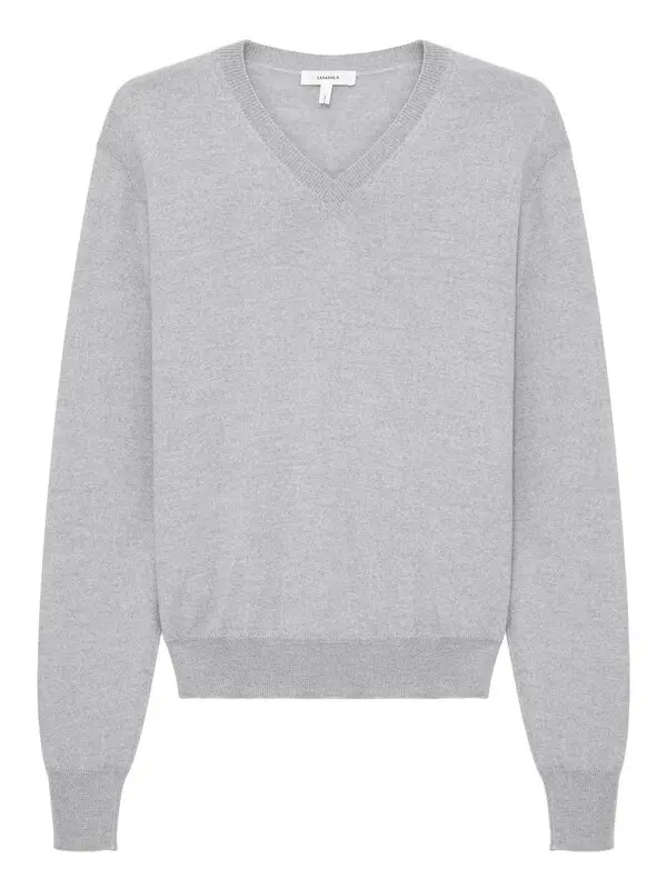 CASASOLA Giada V-neck Sweater - Grey