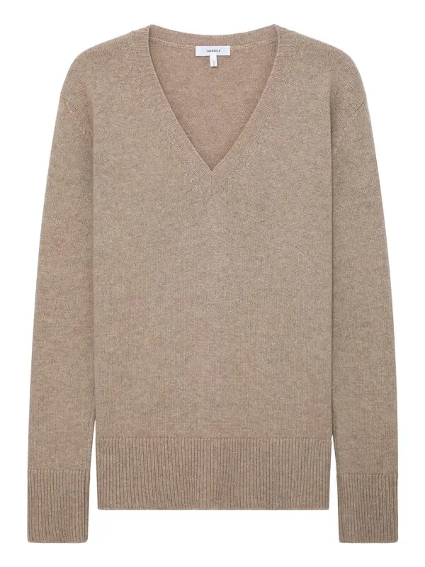 CASASOLA Celestina V-neck Pullover - Stone