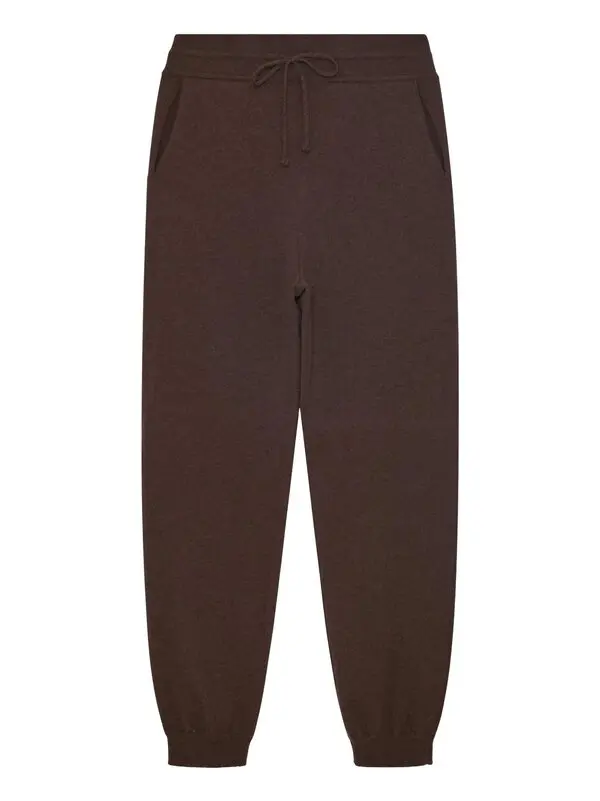 CASASOLA Fiore Cashmere Joggers - Espresso