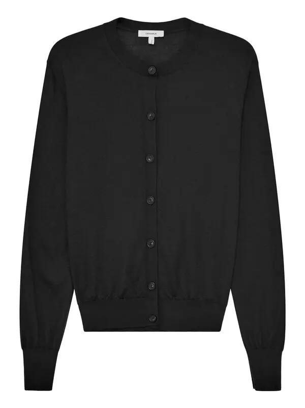 CASASOLA Madolina Cashmere-silk Cardigan - Black
