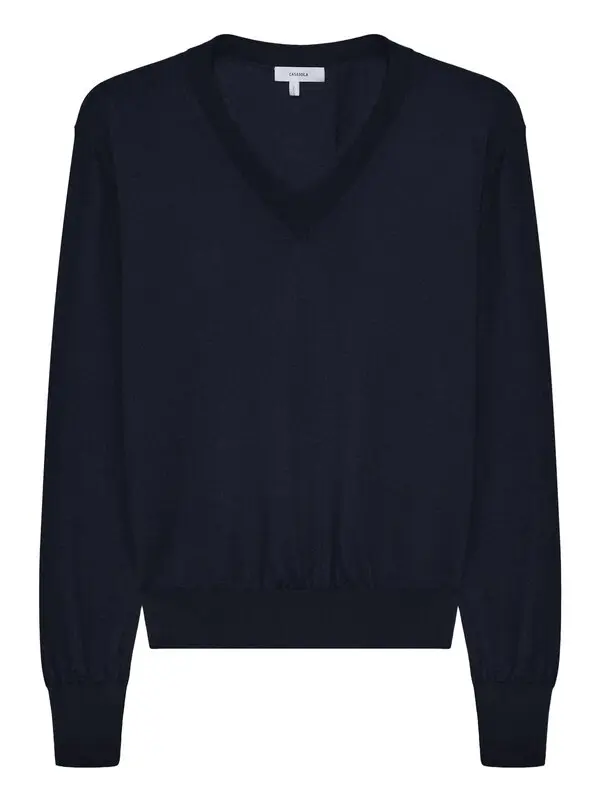 CASASOLA Cosima V-neck Sweater - Black
