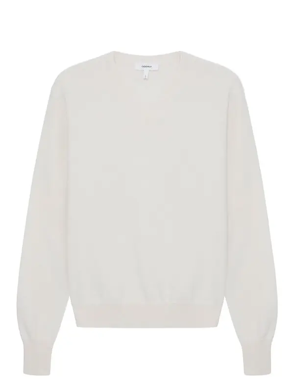 CASASOLA Tonina V-neck Pullover - Tapioca
