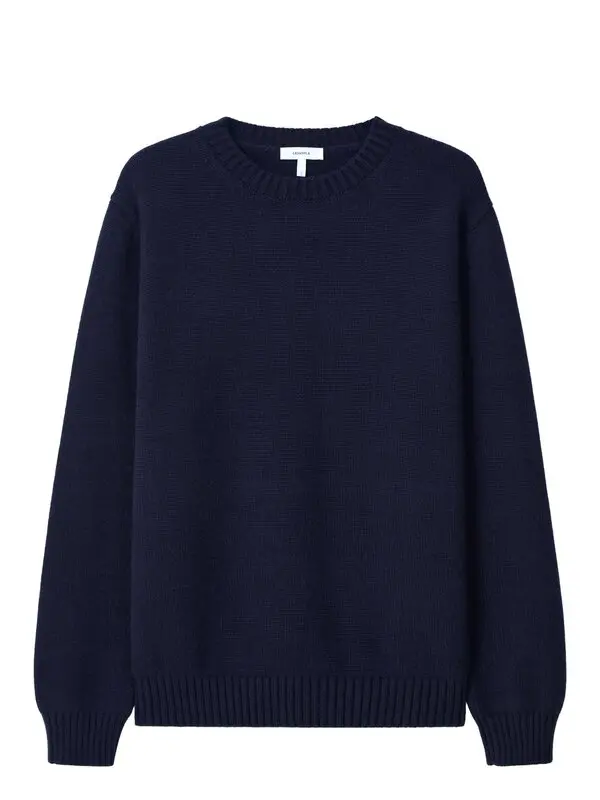 CASASOLA Pino Four-ply Crew - Navy