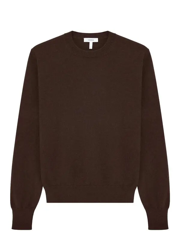 CASASOLA Corsa Crewneck Sweater - Espresso