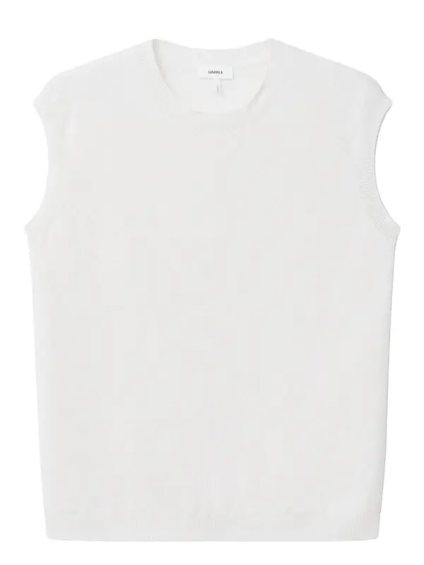 CASASOLA Milena Linen Top - Tapioca