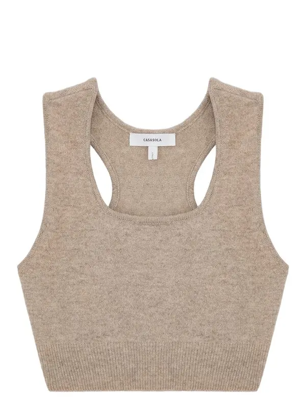 CASASOLA Ada Crop Tank - Sand
