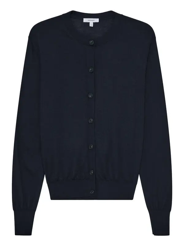 CASASOLA Madolina Cashmere-silk Cardigan - Navy