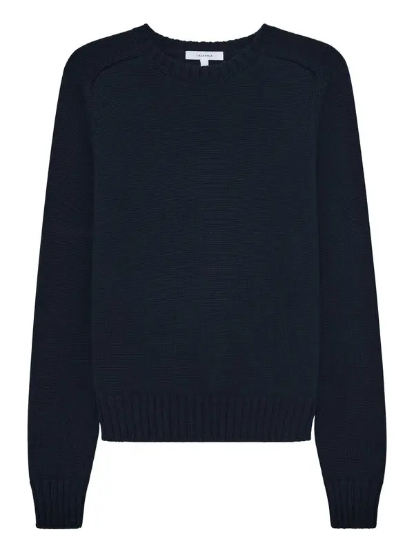 CASASOLA Mia Crew Sweater - Navy