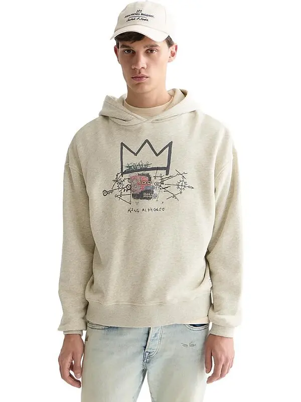 Scotch & Soda Basquiat Artwork Relaxed Fit Hoodie - Oatmeal