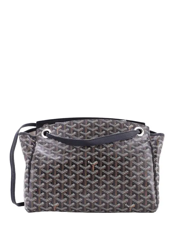 GOYARD Pm Rouette Bag Coated Canvas - Black