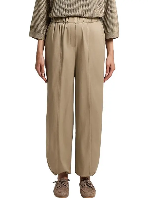 Peserico Elasticized Hem Pants - Olive Leaf