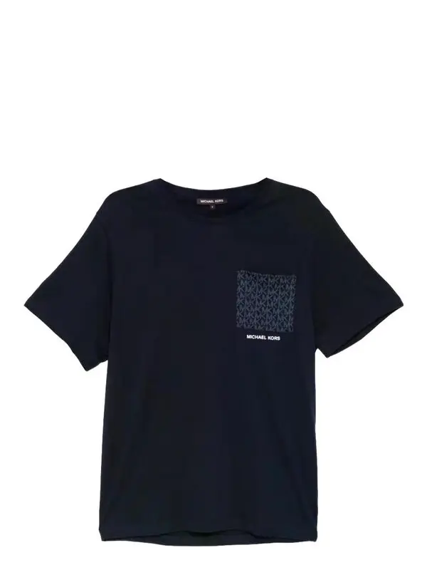 Michael Kors Logo Monogram Pocket T-shirt - Blue