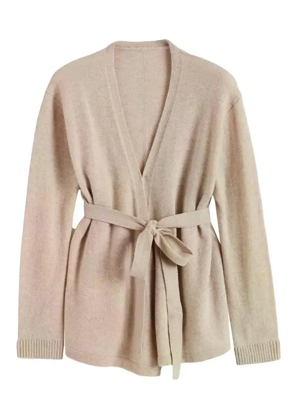 Chinti & Parker Belted Wrap Cardigan - Neutrals