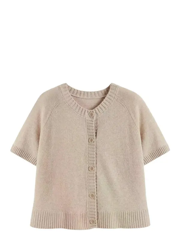Chinti & Parker Button-up Ribbed Cardigan - Neutrals