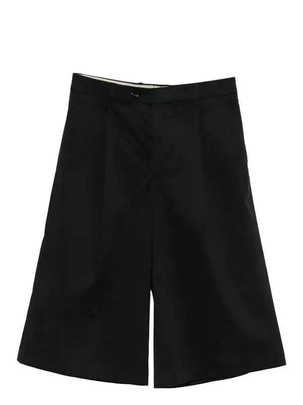 BERWICH Belted Button Shorts - Black