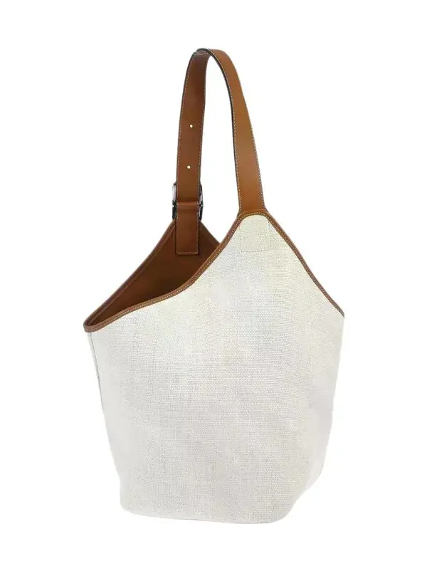 Loewe Leather Handle Balloon Tote Bag - White