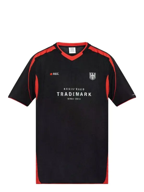 Vetements Registered Trademark" Short Sleeve T-shirt - Black